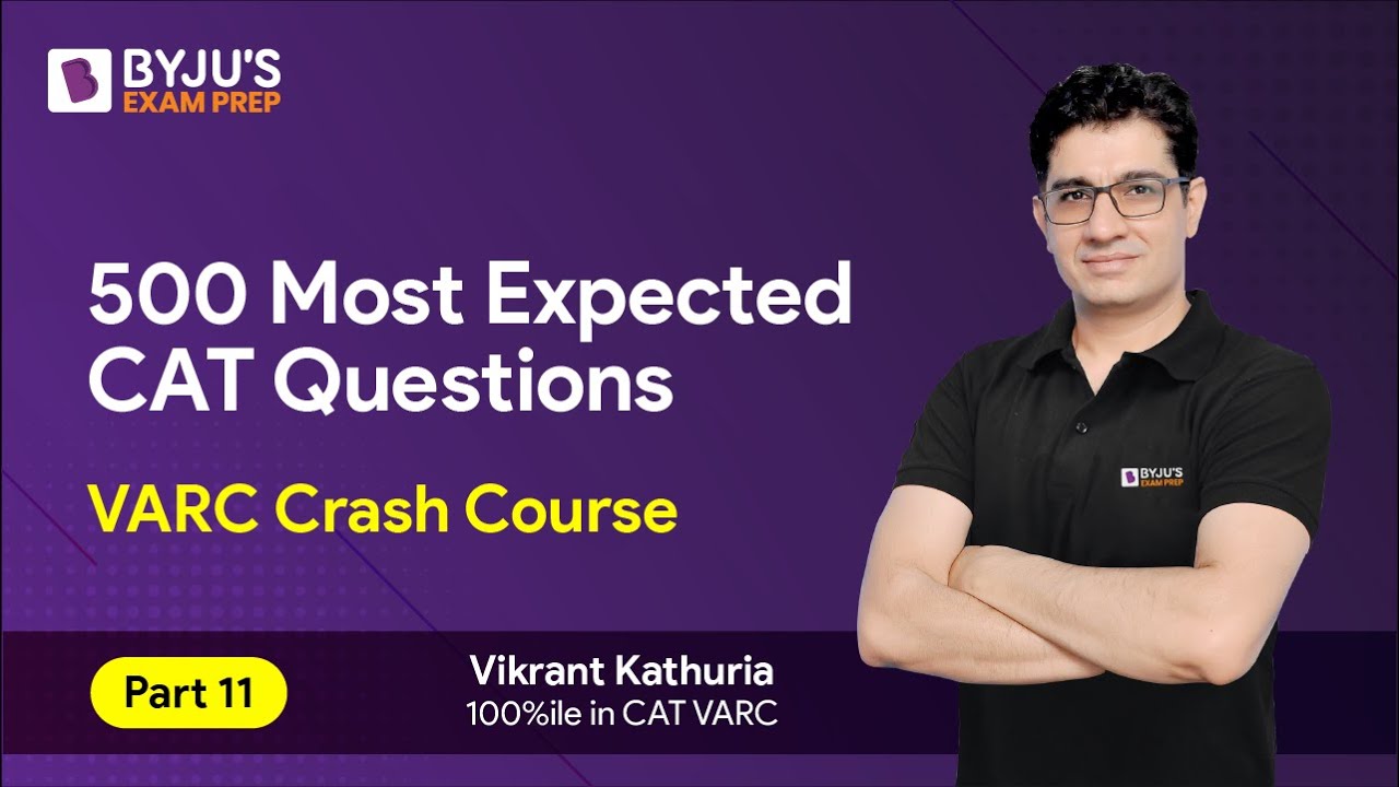 CAT 2023 | 500 Most Important CAT VARC Questions | CAT Verbal Ability ...
