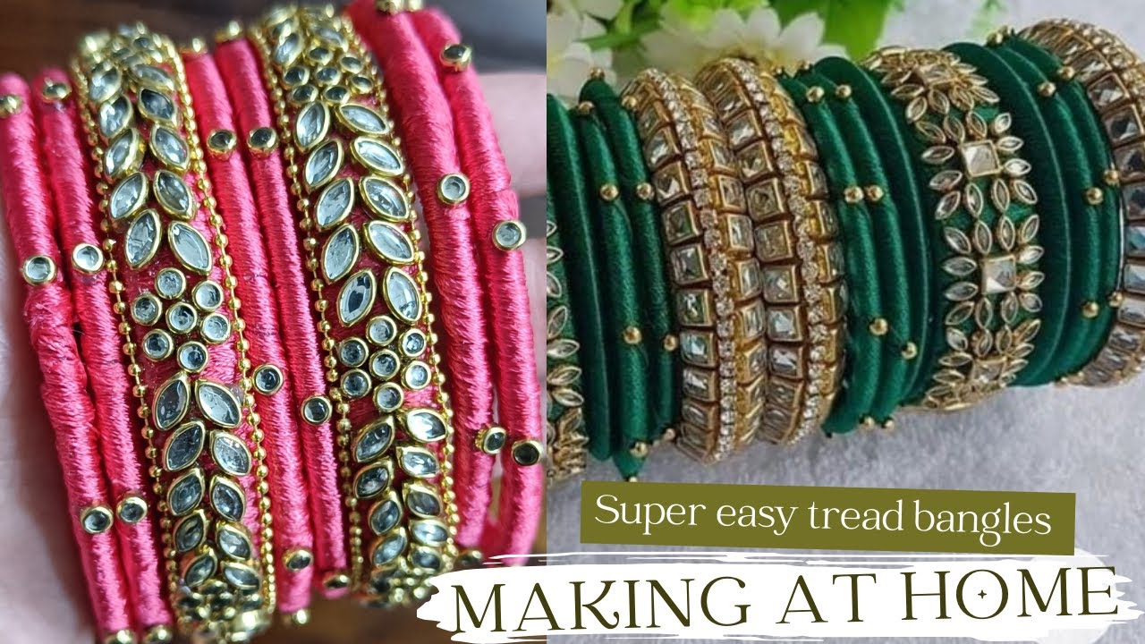 Stylish and trending silk tread bangles/desiner silk tread bangles ...