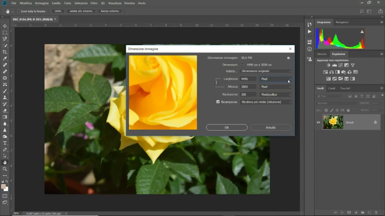 Dimensione Immagine - Photoshop CC 2018 - YouTube