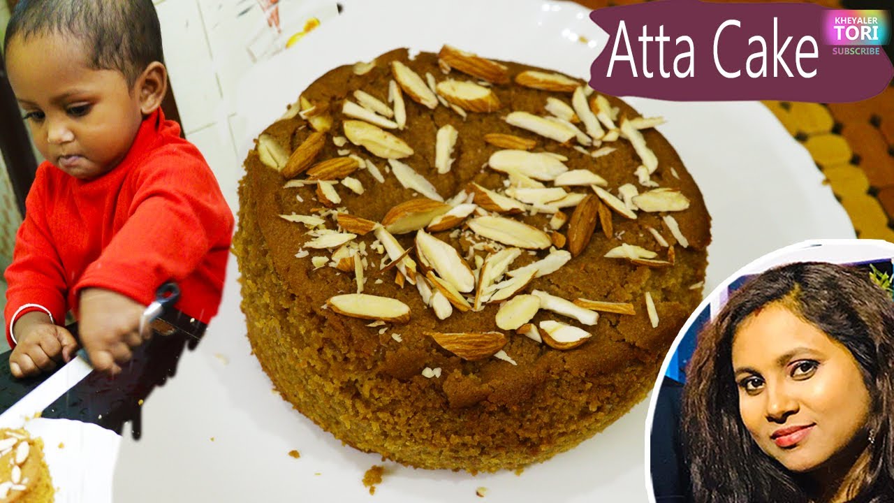 How to make cake for baby/Eggless Atta Cake With Jaggery/No White Sugar ...