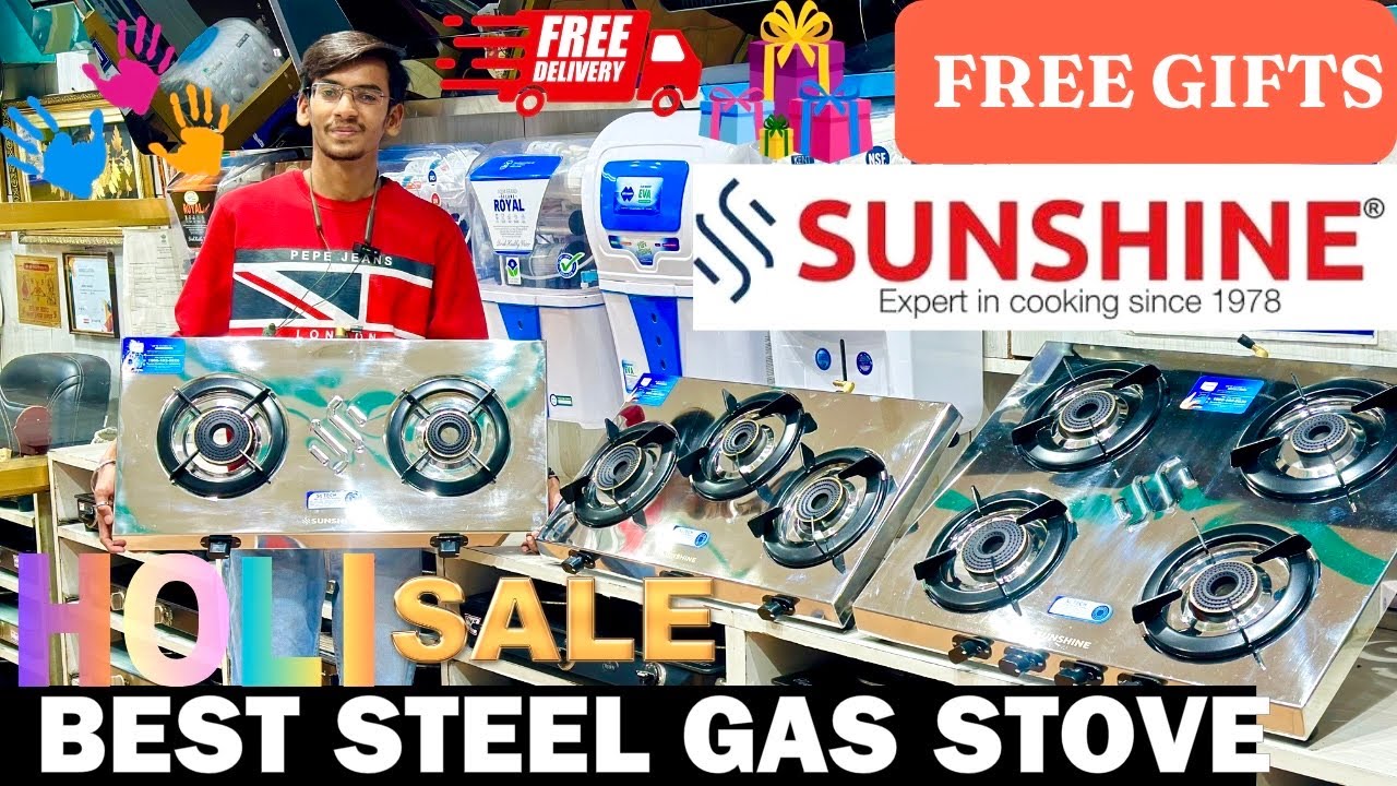 BEST STEEL GAS STOVE 3 & 4 BURNER 2024 | SUNSHINE STEEL GAS STOVE ...