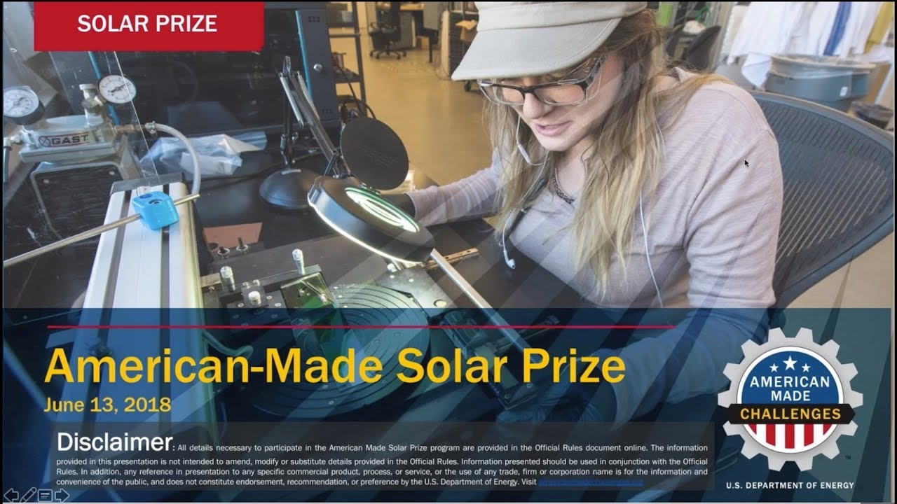 American-Made Solar Prize Webinar – How to Connect - YouTube
