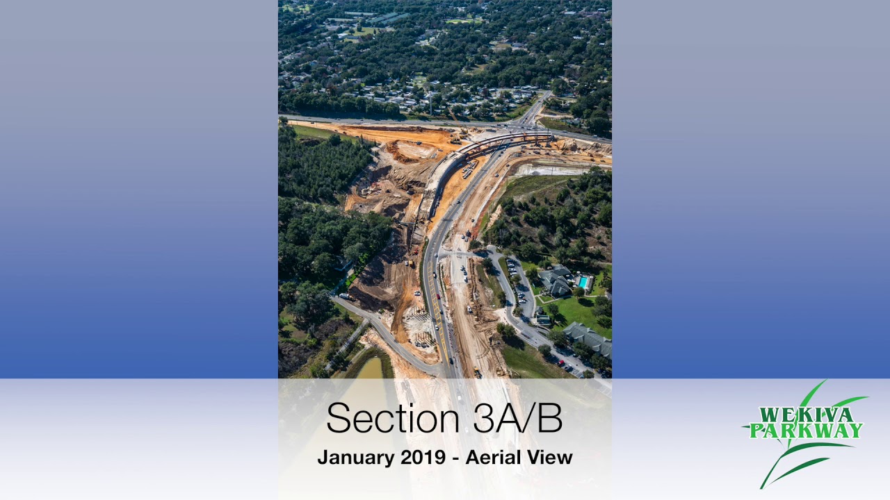 Wekiva Parkway Section 3A/B - January 2019 Aerial Photos - YouTube