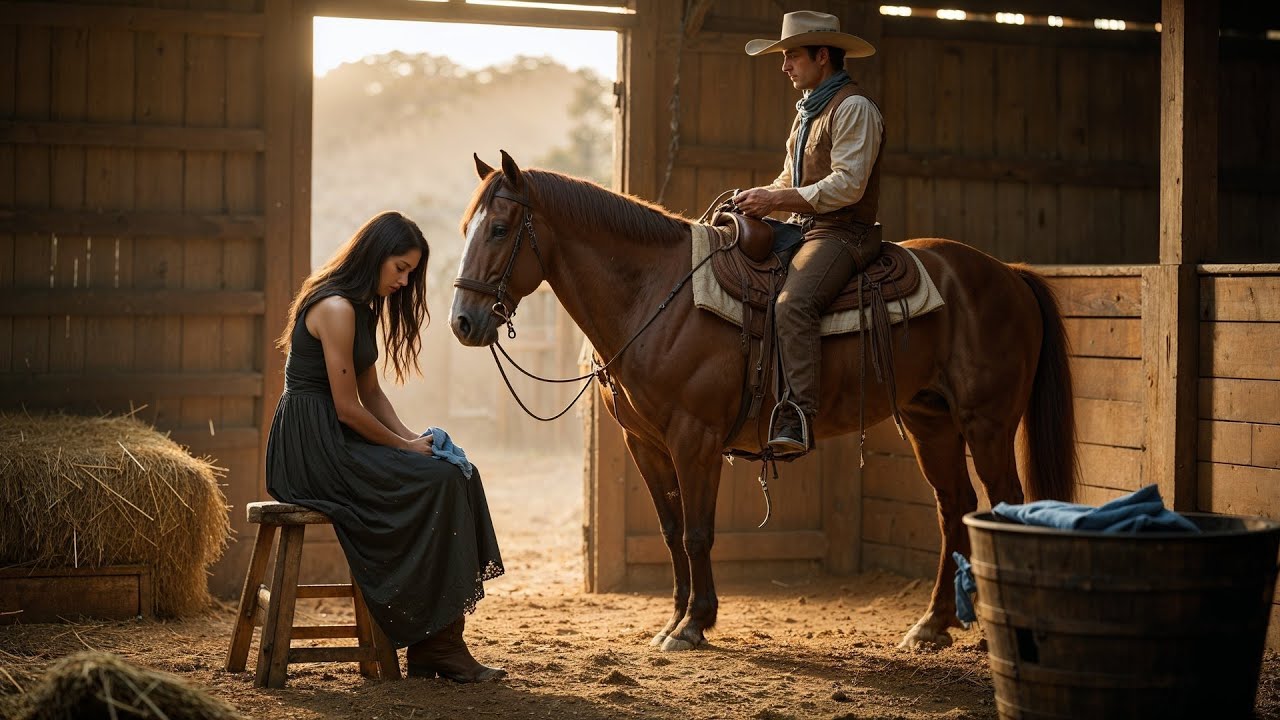 Widow Sat Crying in the Stable, The Cowboy Saddled Her Horse and a New ...