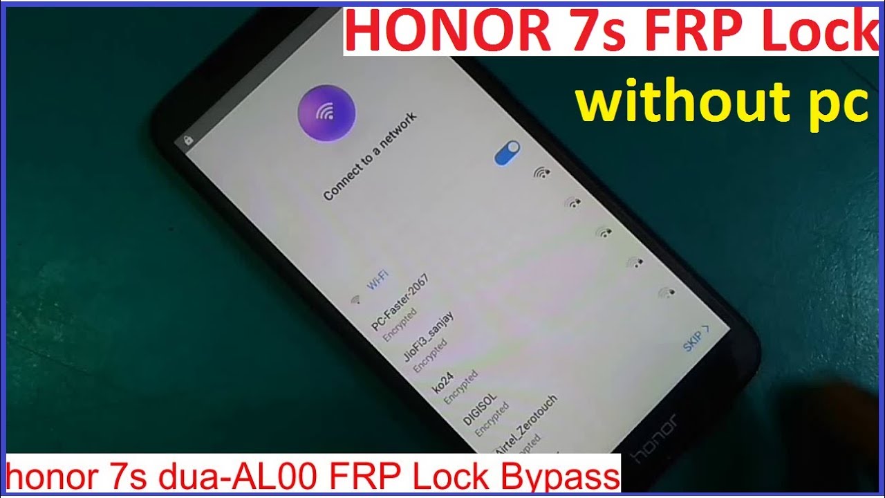 honor 7s dua-al00 google frp lock bypass without pc - YouTube