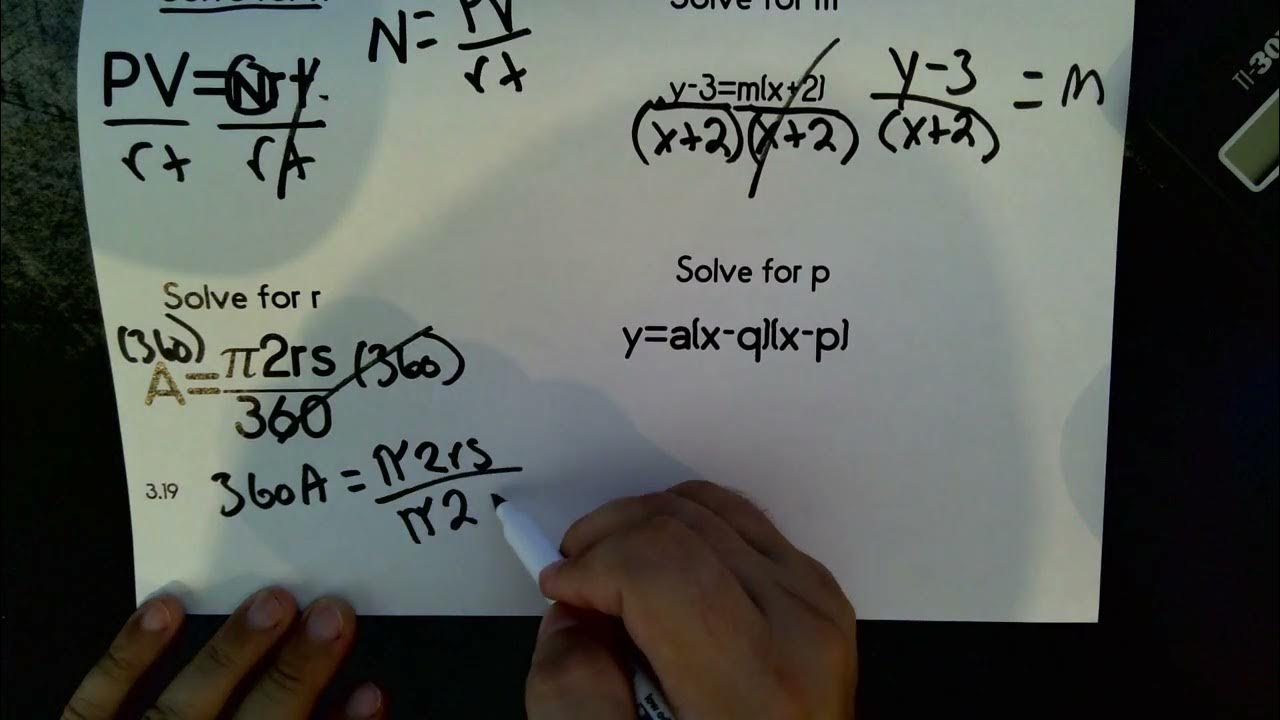 Rearrange Formulas - YouTube