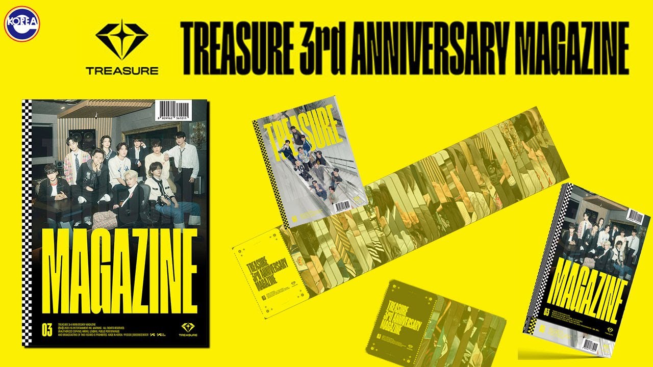 Unboxing TREASURE - 3rd ANNIVERSARY MAGAZINE PREVIEW マガジン #kpop Preview ...