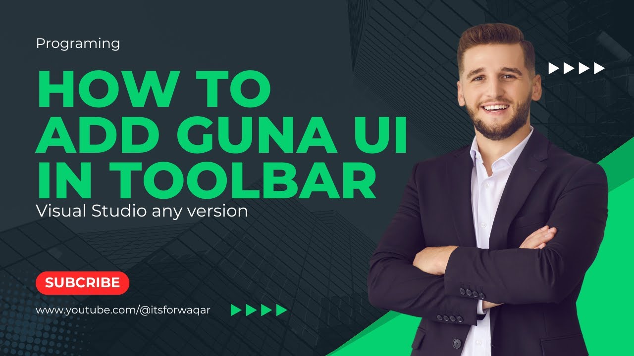 How to Add Guna UI to toolbar - YouTube