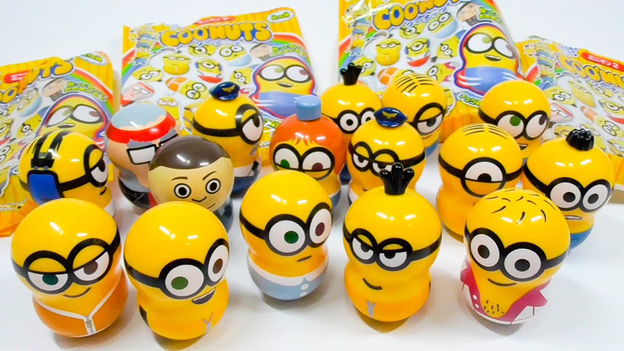 クーナッツ ミニオンズ フィーバー 全16種 COO'NUTS Minions Fever All 16 types - YouTube