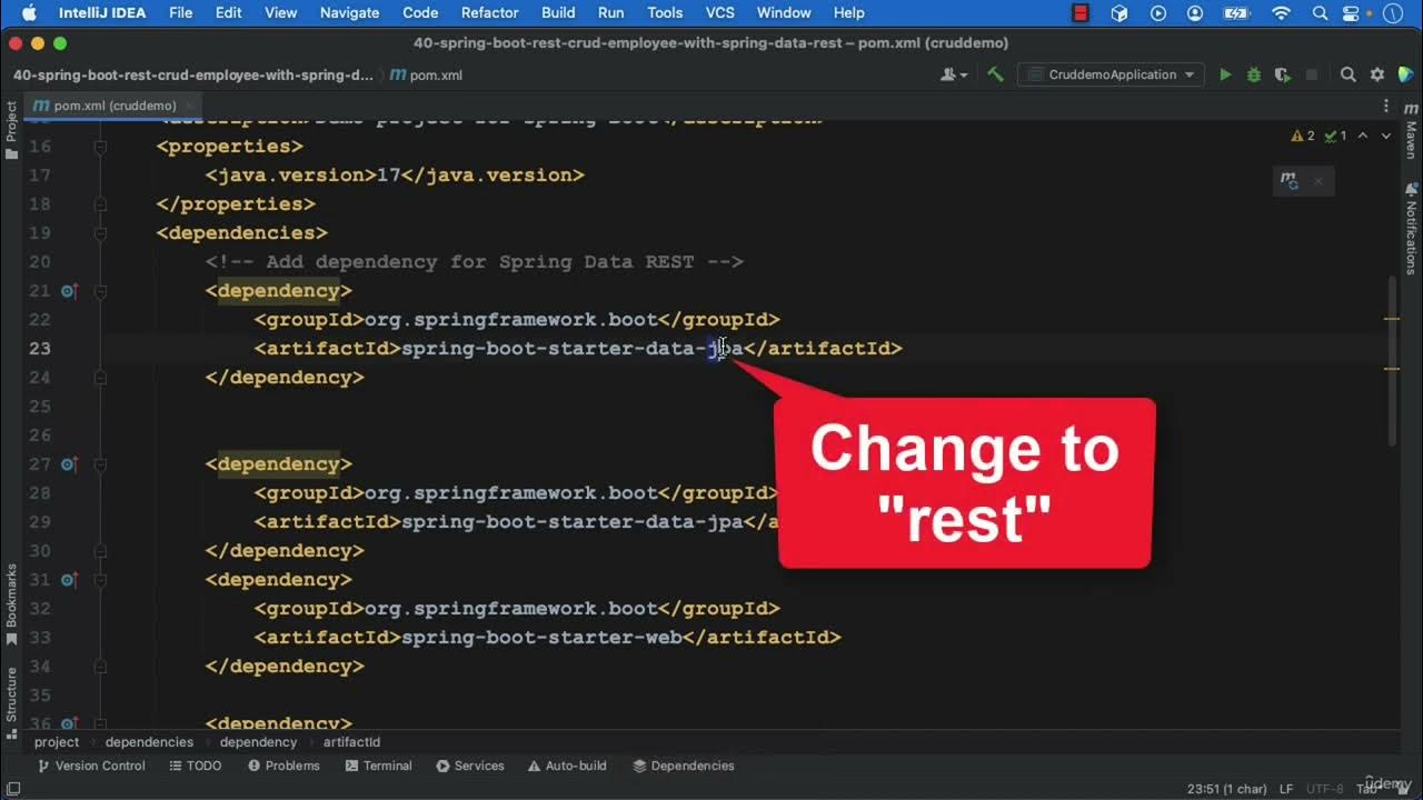 04 - NEW - REST CRUD APIs_046 Spring Boot REST Spring Data REST Coding Part 1 - YouTube
