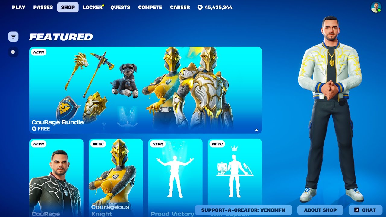 CouRageJD ICON Skin RELEASED! Bundle + Emotes | Fortnite Item Shop ...