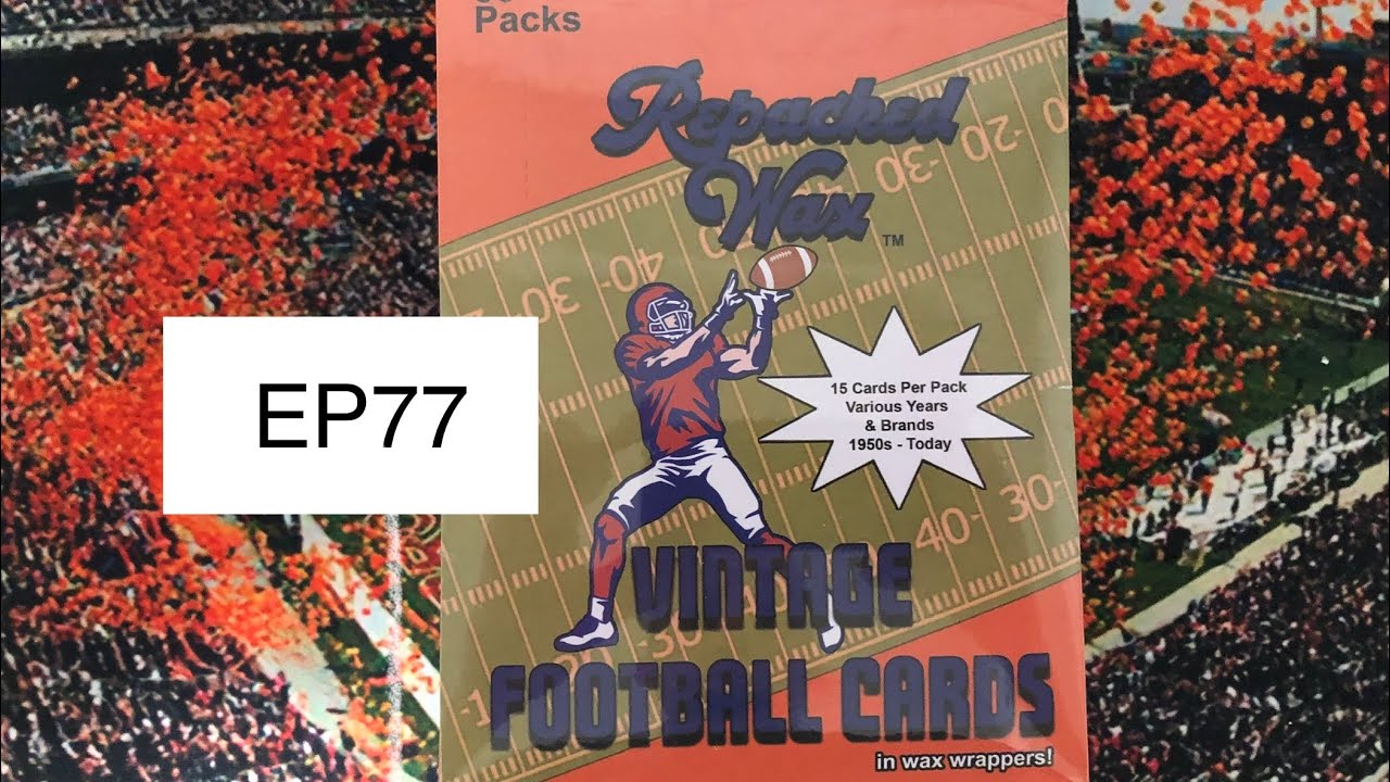 Repacked wax football box - YouTube