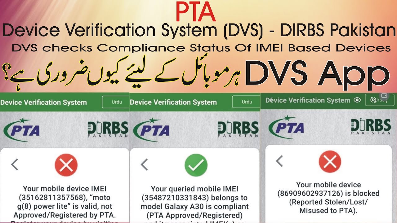 How to check IMEI identification via DVS app | How to check your device ...