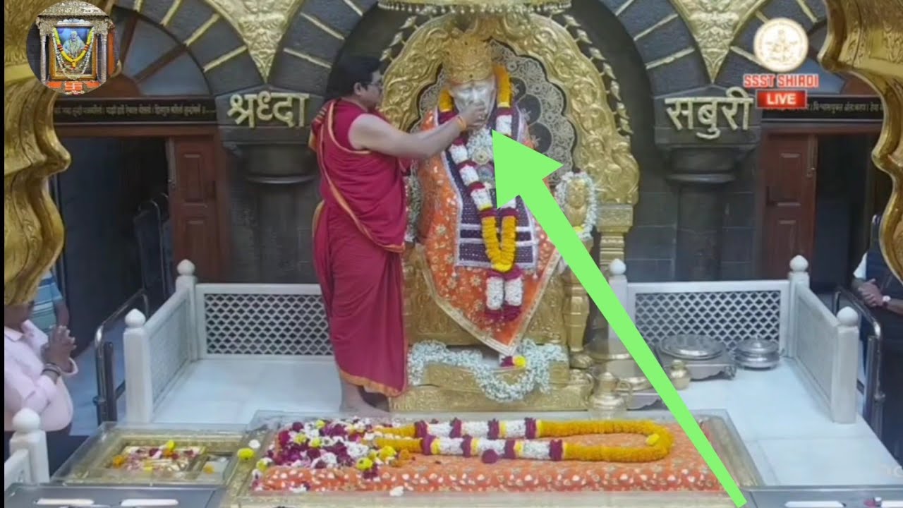 Sai Baba Aarti | Saibaba Madhyan Aarti Darshan🧡 | 06.01.2025 | Om Sai ...
