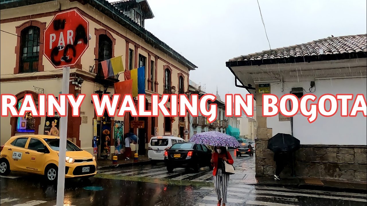 Walking in rainy Bogota streets colombia 2022 - YouTube