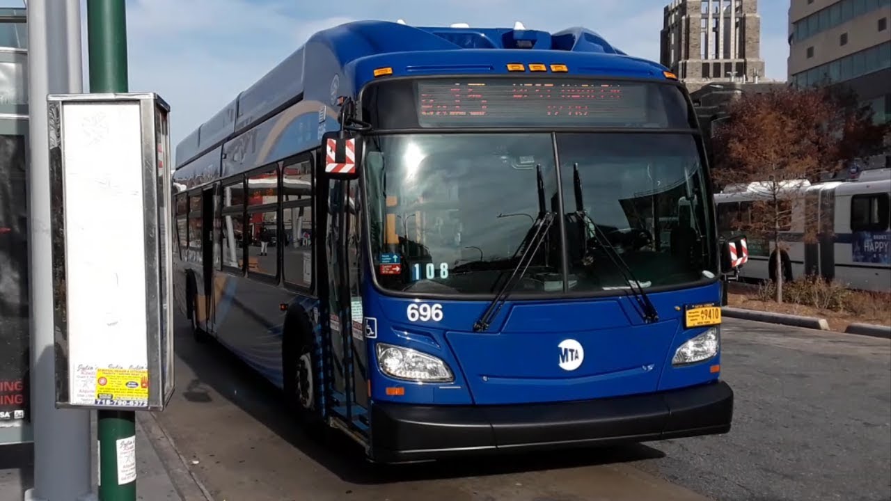 MTA: 2017 New Flyer XN40 "Xcelsior" CNG Low Floor [696] Bx15 bus - YouTube