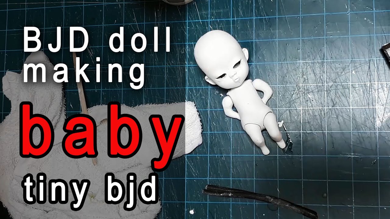 bjd doll making process_how to make bjd_tiny baby doll - YouTube
