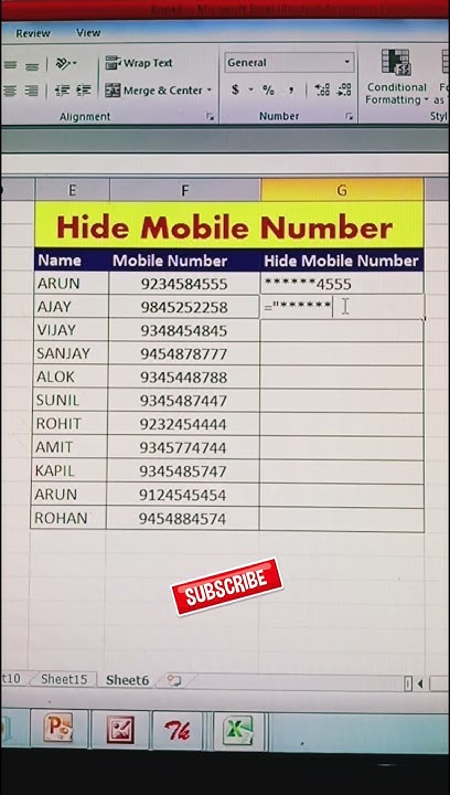 Hide Number #excel #exceltricks #excelshorts #exceltips #trending #viralvideo #shorts #video # ...