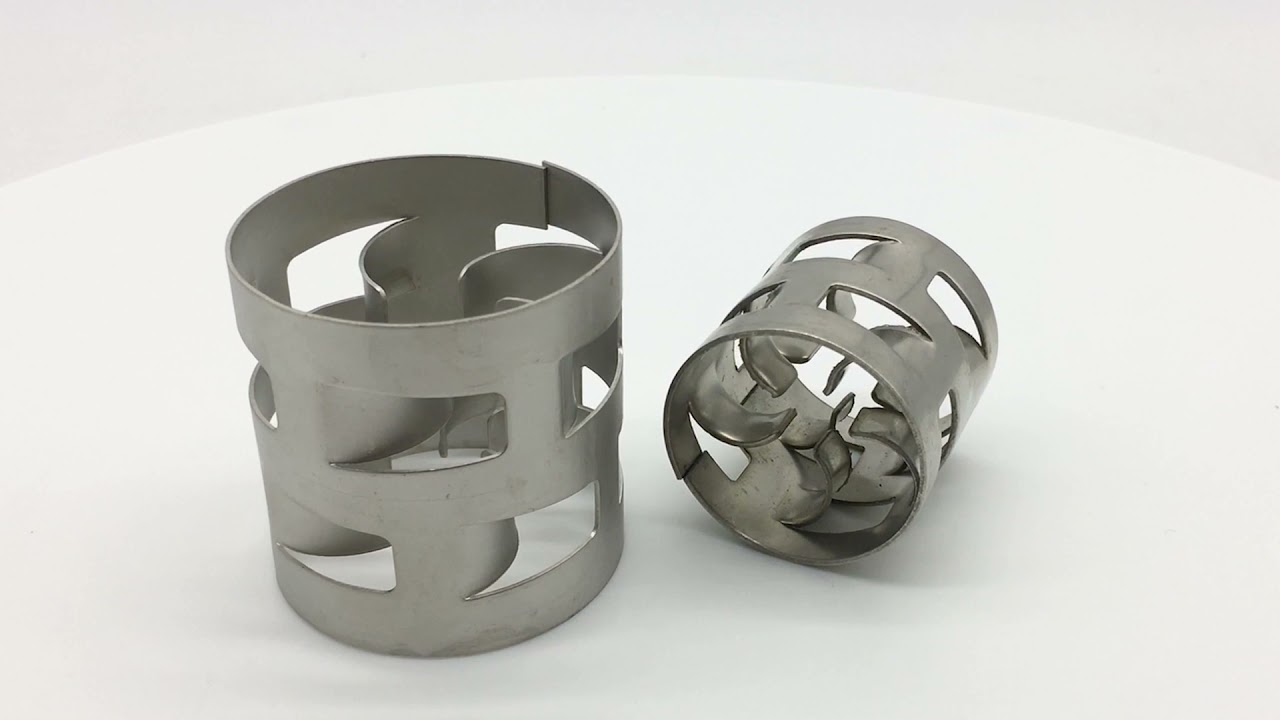 buy 304 316L Metal Pall Ring for Packed Column - YouTube