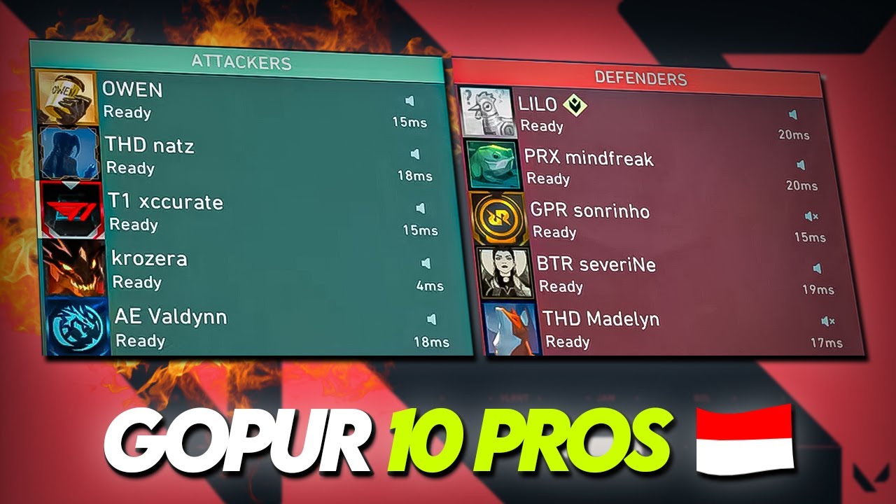 Gopur 10 PROS Valorant Indonesia | T1 Xccurate - YouTube