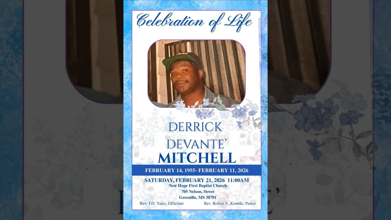 Celebration of Life Service for Derrick Devante' Mitchell - YouTube