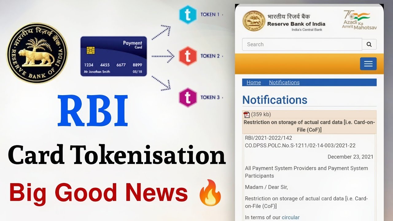 RBI Debit Credit Card Tokenisation Big Updates 😍 - YouTube