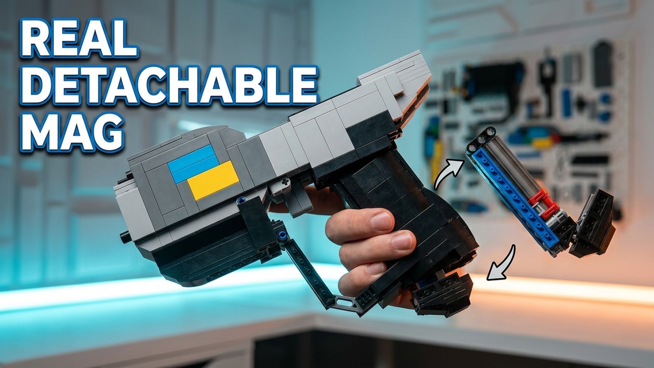 LEGO Halo Magnum M6: Mini Tutorial - Working Cartridge Shooting Toy Gun ...