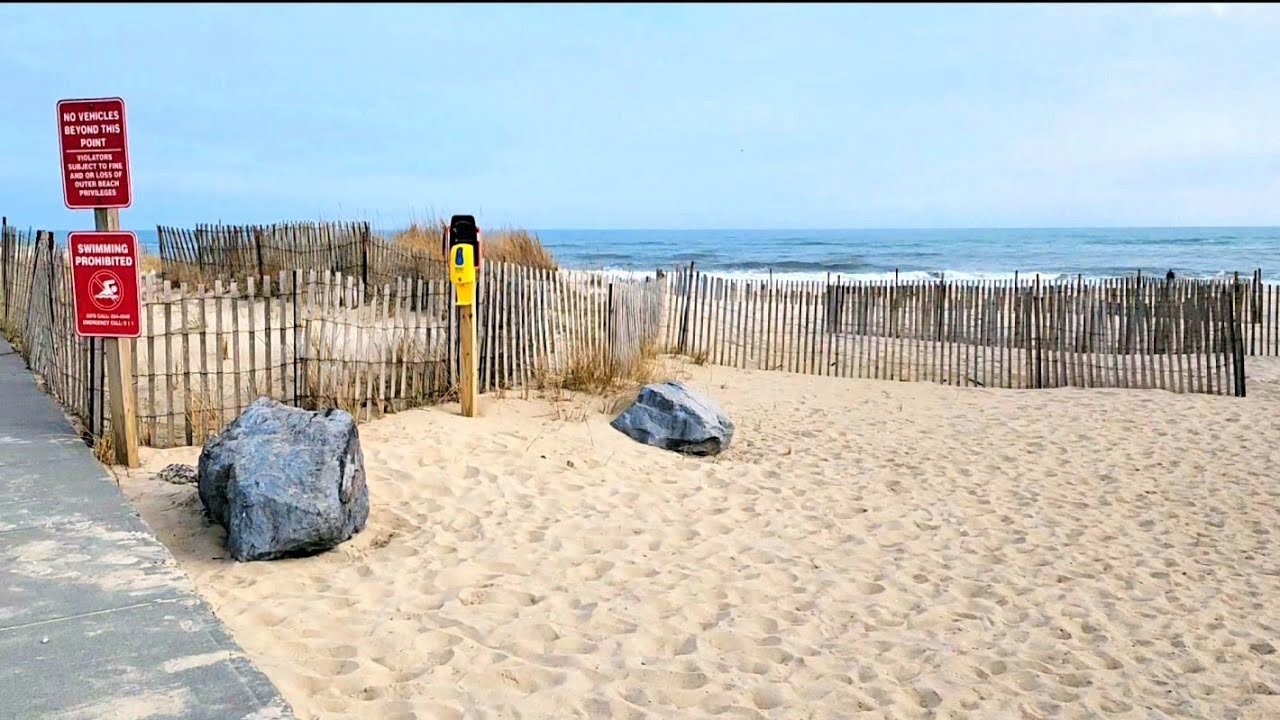 Beach walk, Beach walking tour, beach waves sounds, Smith Point Beach ...