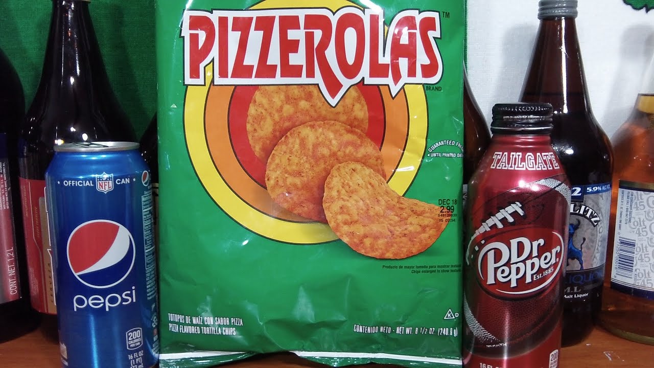 Pizzerolas Pizza Tortilla Chips Snack Review - YouTube