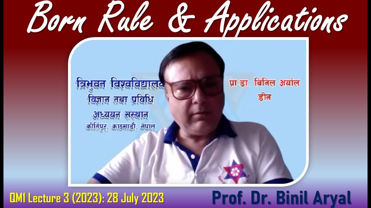 [QMI-L3]: Born Rule - Spin Probability Along Desired Directions (Prof ...