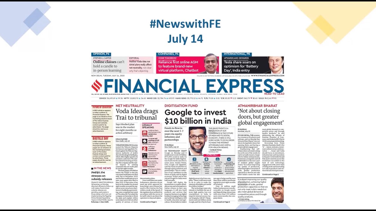News with Financial Express July 14, 2020 | News Analysis by Sunil Jain ...