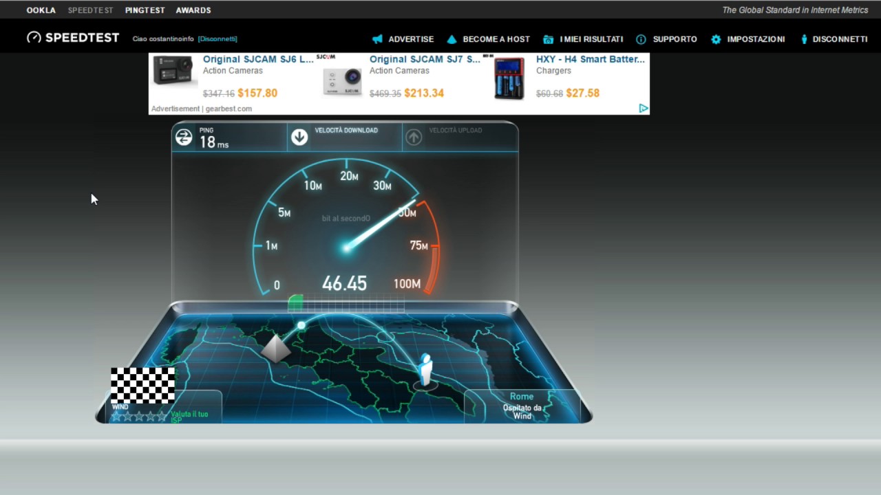 Speedtest Fibra INFOSTRADA - YouTube
