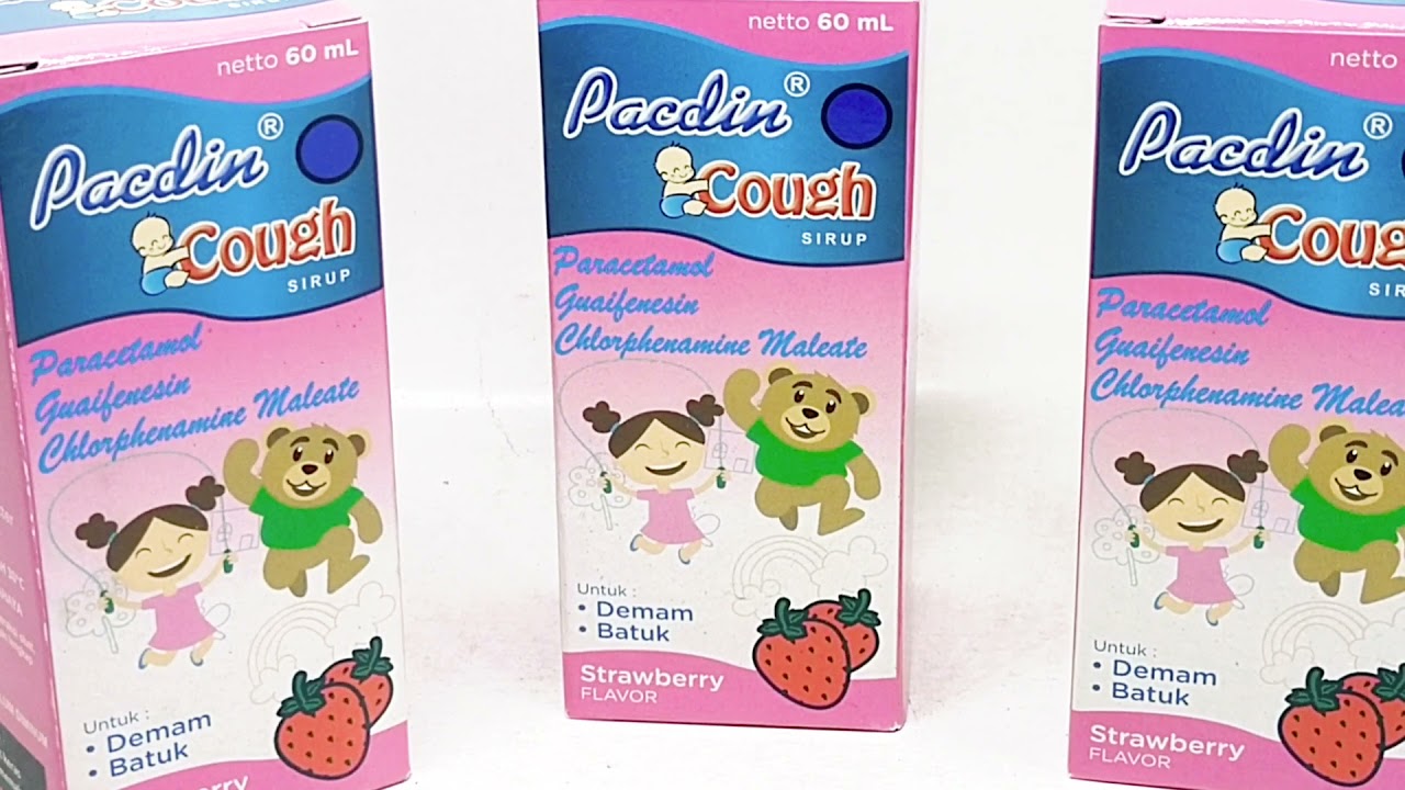 Pacdin Cough Syrup 60 Ml Mutifa Strawberry - YouTube