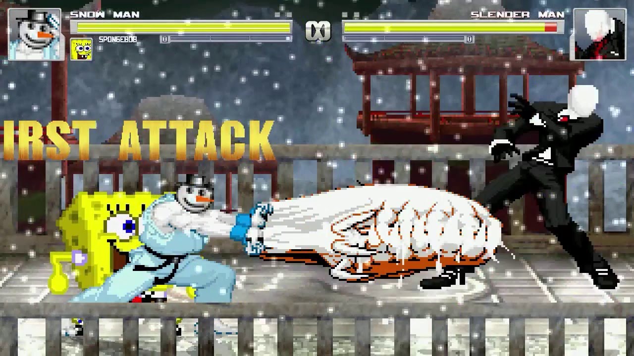 AN Mugen Request #489: Snow Man & Spongebob VS Slender Man - YouTube