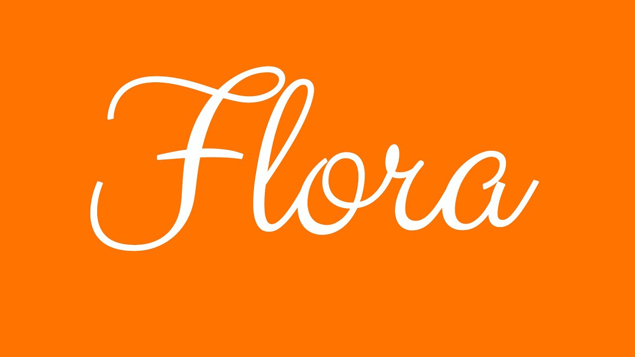 Learn how to Sign the Name Flora Stylishly in Cursive Writing - YouTube