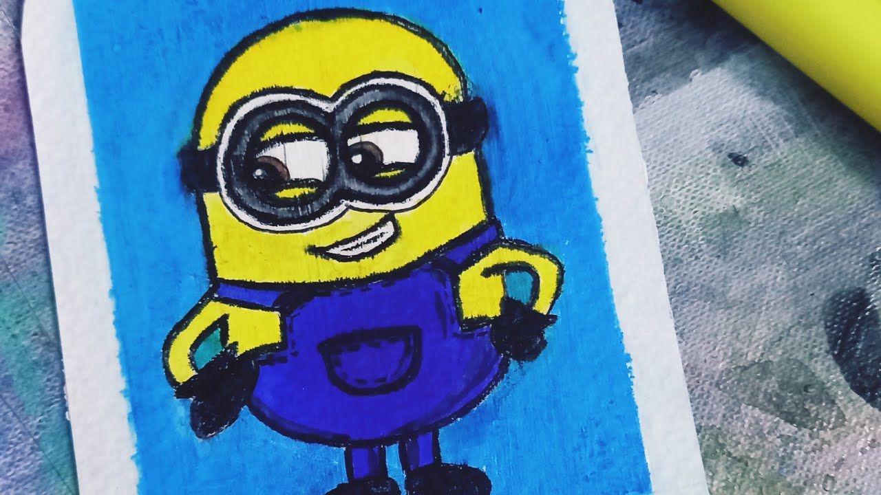 drawing of minion || tutorial of minion in easy way #art # viral # ...