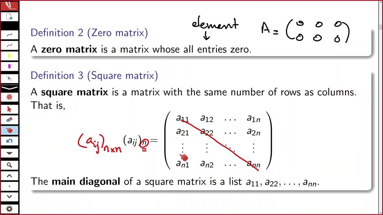 Linear Algebra: Matrix (Part 1) - YouTube