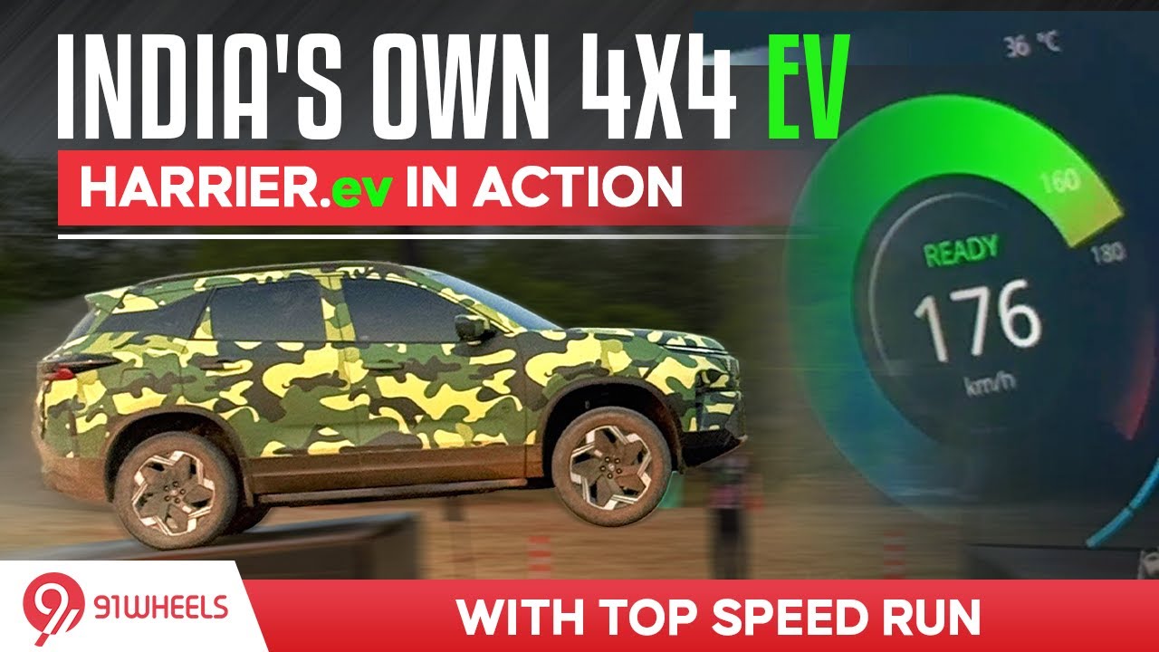 Tata Harrier EV AWD Off-road & On-road Action From Quad Day at Buddh ...