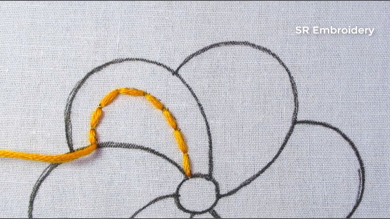 Hand Embroidery Amazing Flower Design Lazy Daisy Stitch Variation ...
