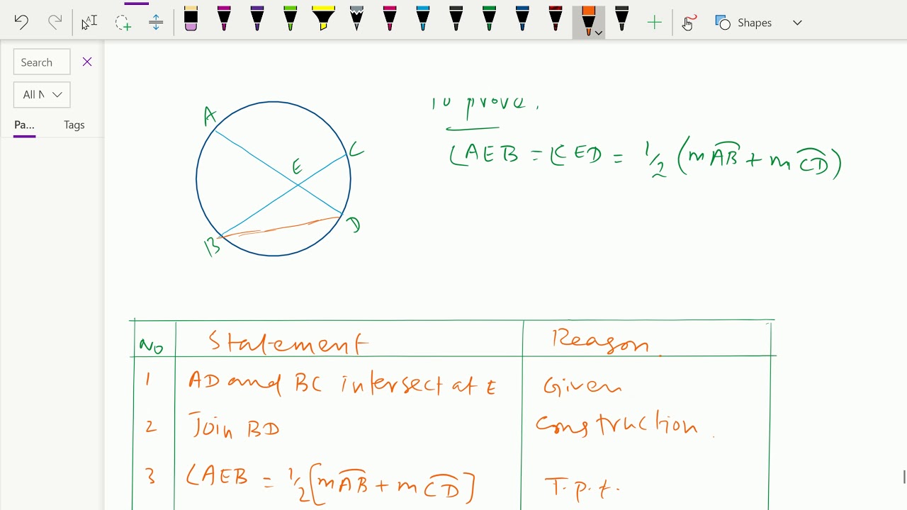 Euclid geometry : - ( Theorem ; Angle property of circle - 136. - YouTube