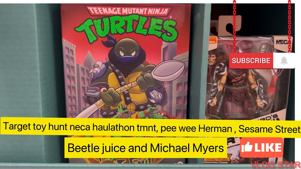Target toy hunt neca haulathon 2025 tmnt ninja turtles , pee wee Herman ...