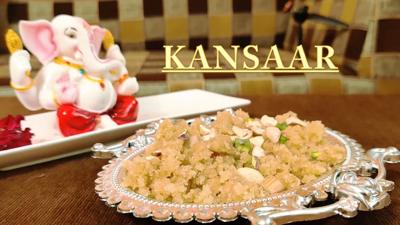 કૂકર માં કંસાર | Gujarati Kansar | In Pressure Cooker | Instant Sweet ...