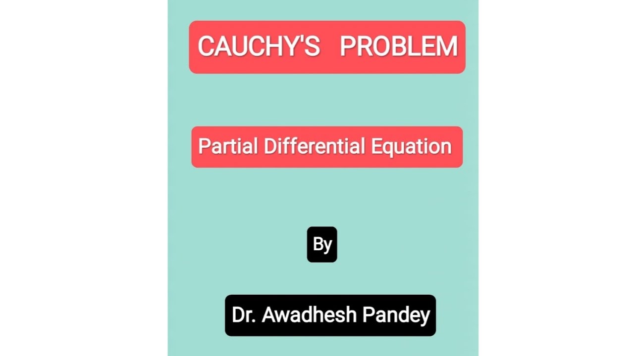 Lecture 1 Cauchys Problempdeugpgcsir Net Mathematics 0994