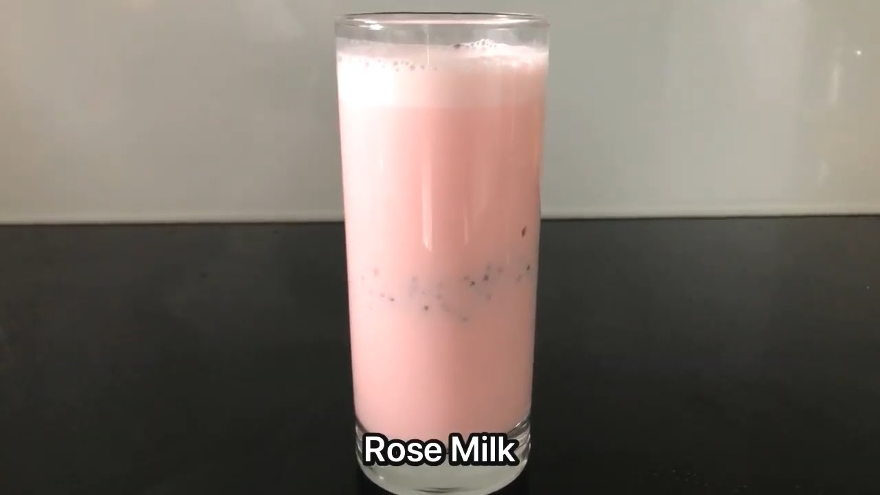 how to make rose milkshake | rose milk | rose milk recipe | rooh afza ...
