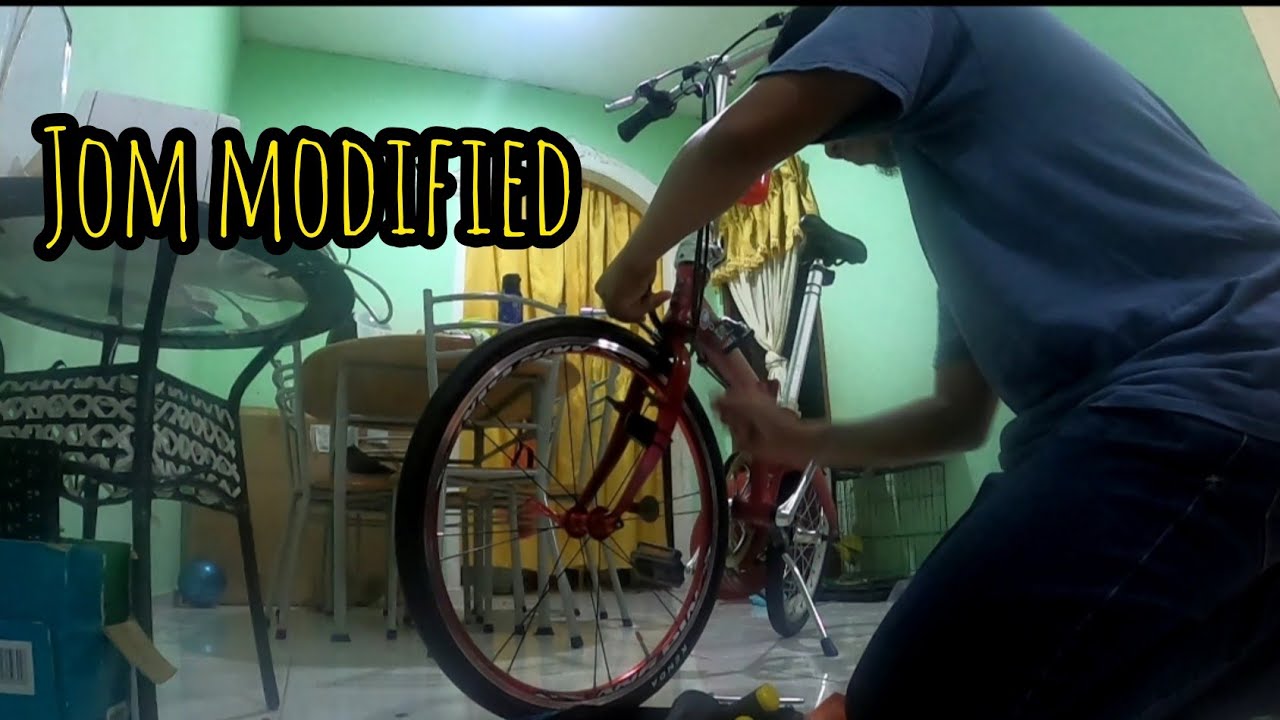 Modified Basikal Folding | Custom Break & Tukar Wheelset 451 - YouTube
