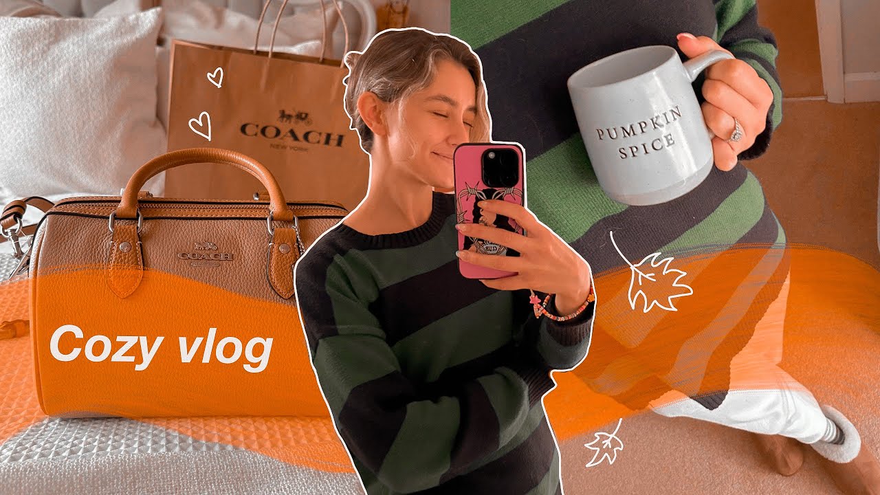 Cozy vlog🍂 new coach bag 🤍 what I got for my birthday vinted orders and ...