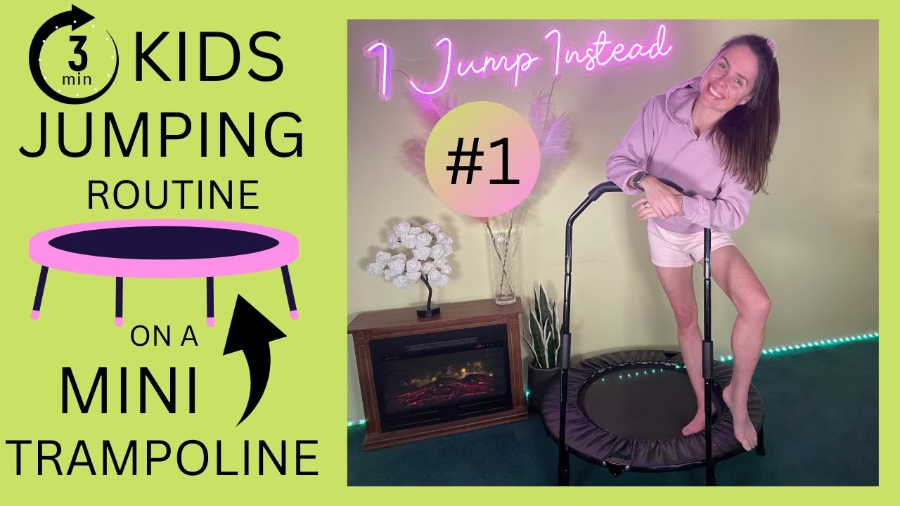 3m Kids Workout Mini Trampoline Jumping Routine w/ I Jump Instead ...