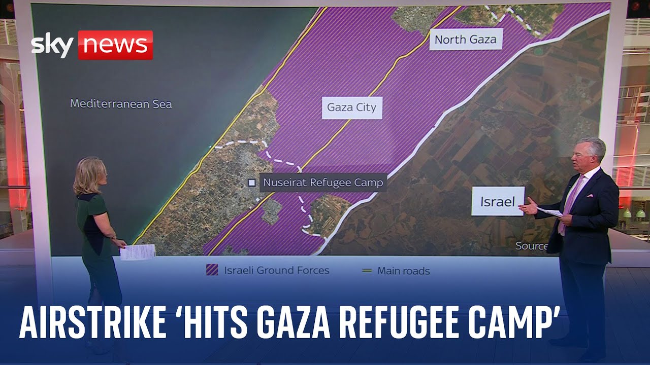 Reports of airstrike hitting Nuseirat refugee camp in central Gaza ...