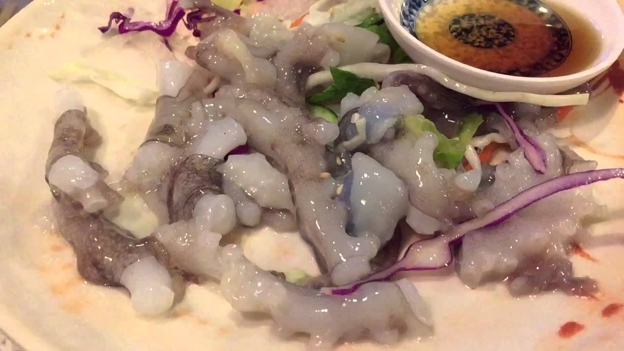 Moving octopus dish at island seafood restaurant Los Angeles - YouTube
