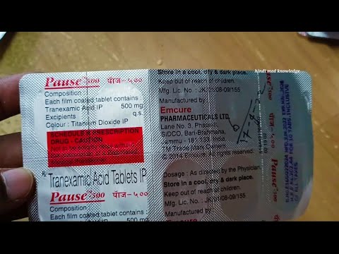 Pause 500 tablet uses in hindi | pause 500 tablet for Stop bliding ...